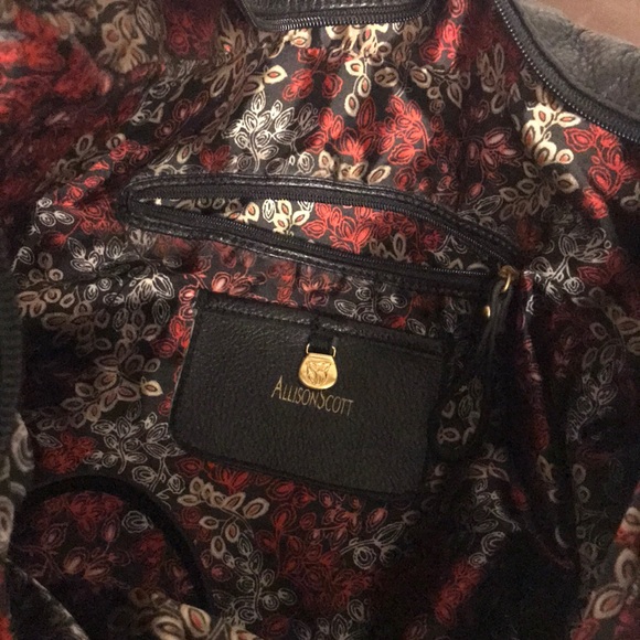 Allison Scott | Bags | Allison Scott Black Leather Purse With Dust Bag ...